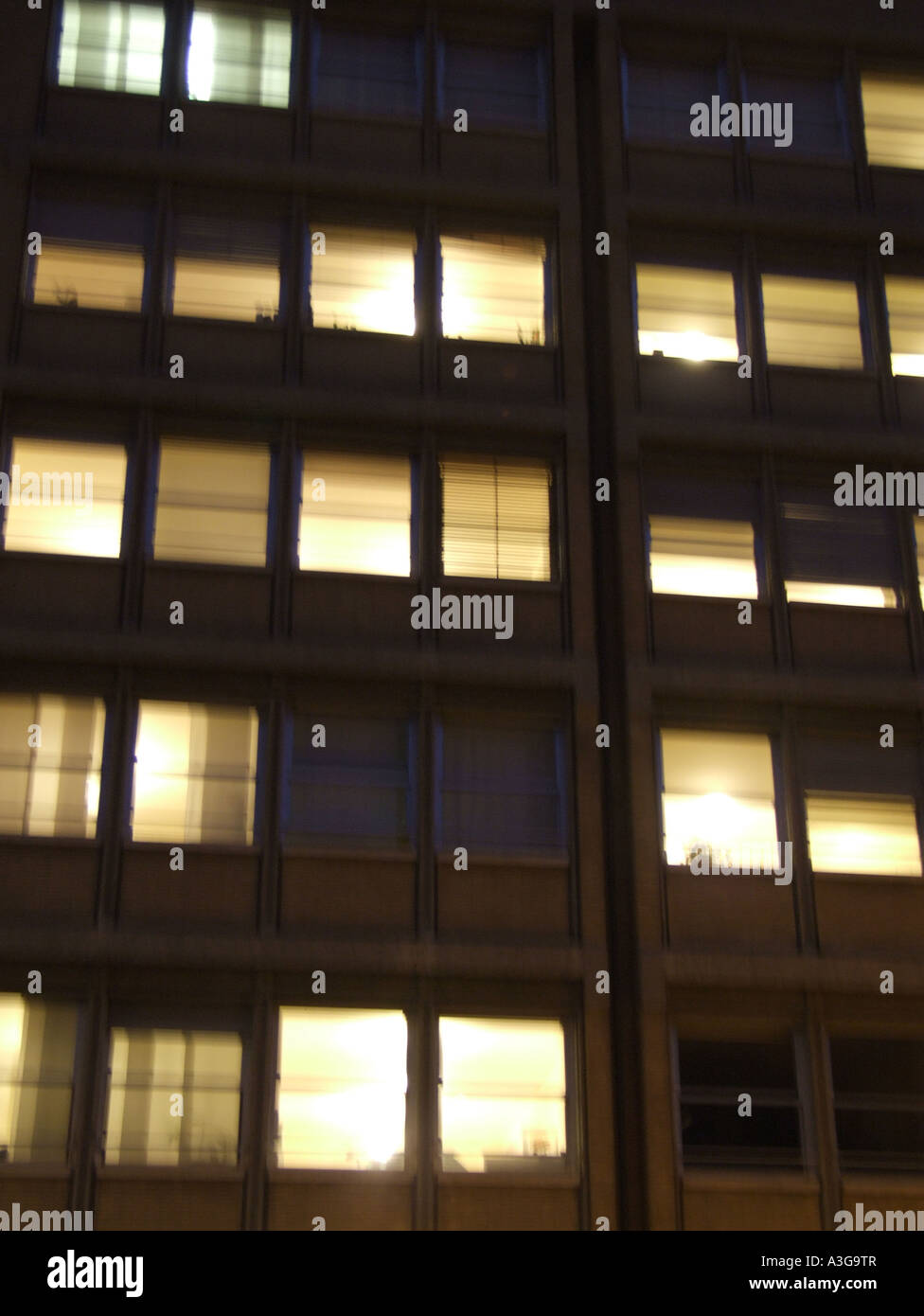 office block at night Stock Photo - Alamy