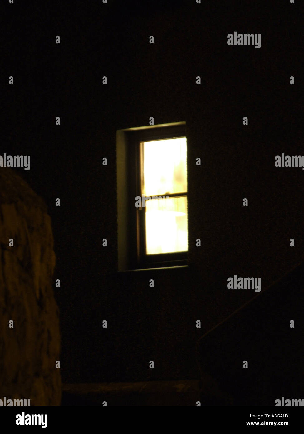 lonely window at night Stock Photo - Alamy