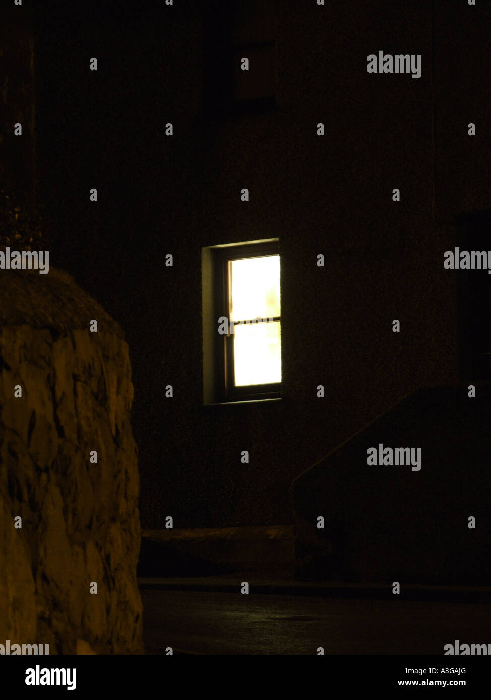 lonely window at night Stock Photo - Alamy