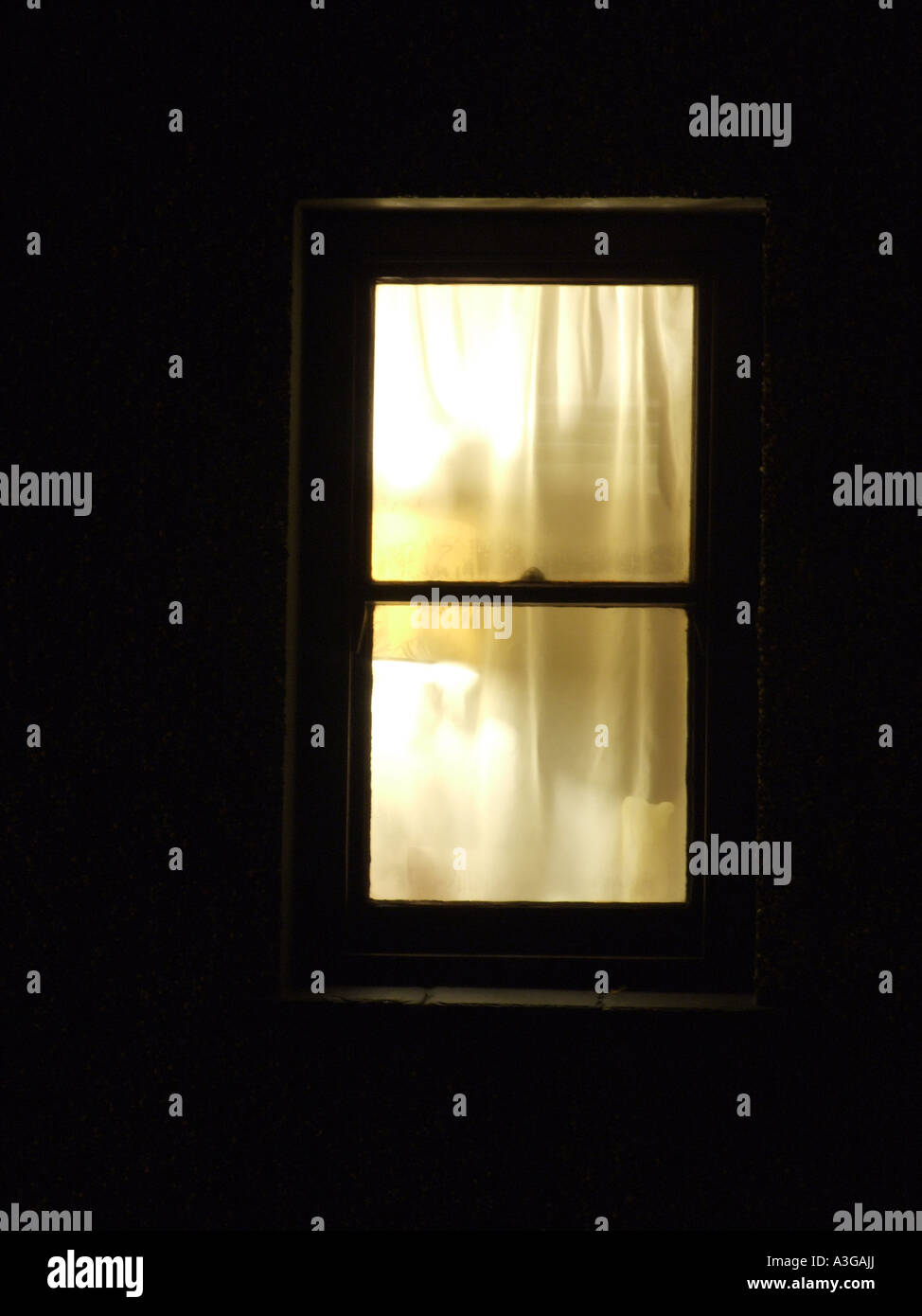 lonely window at night Stock Photo - Alamy