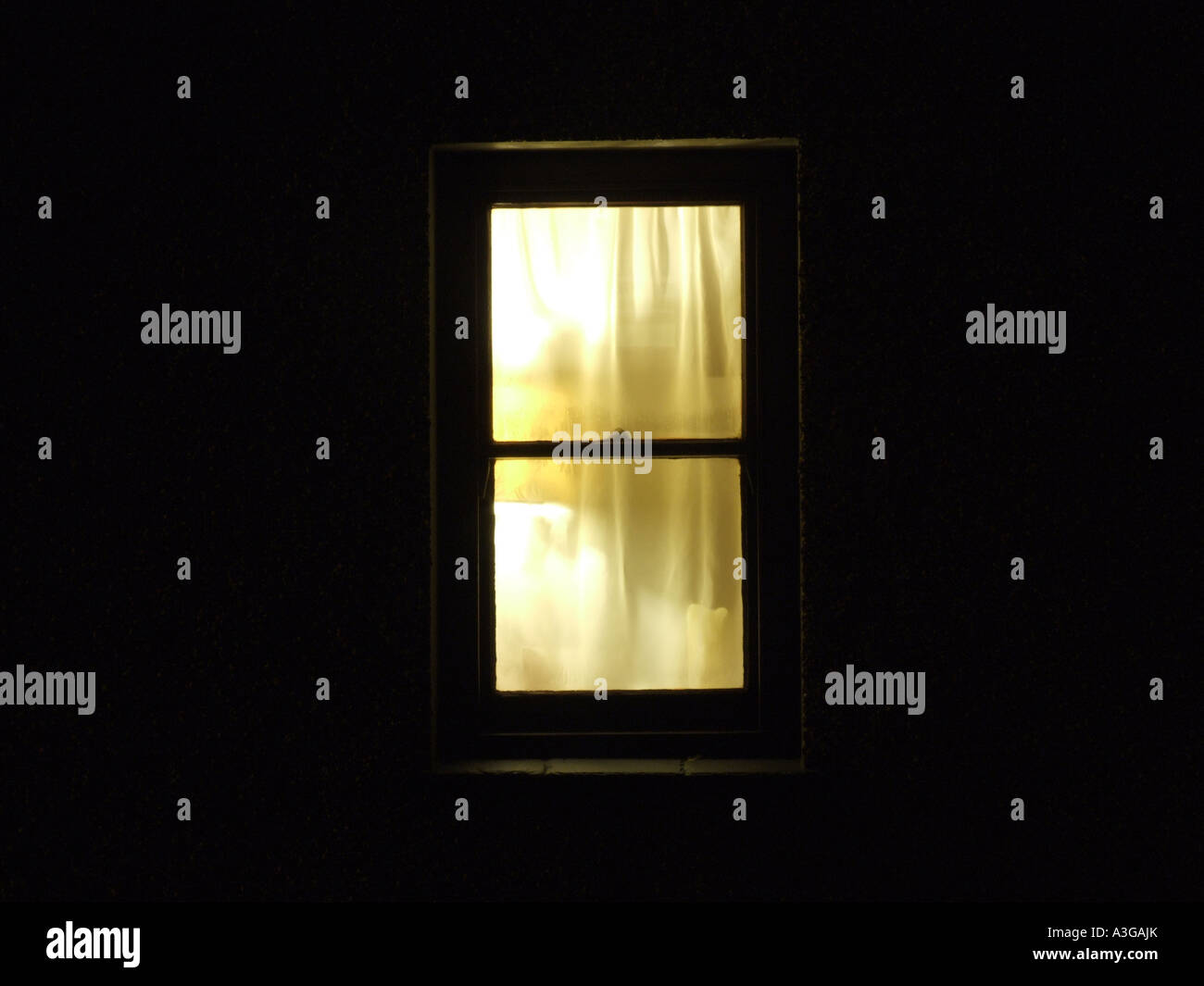 lonely window at night Stock Photo - Alamy