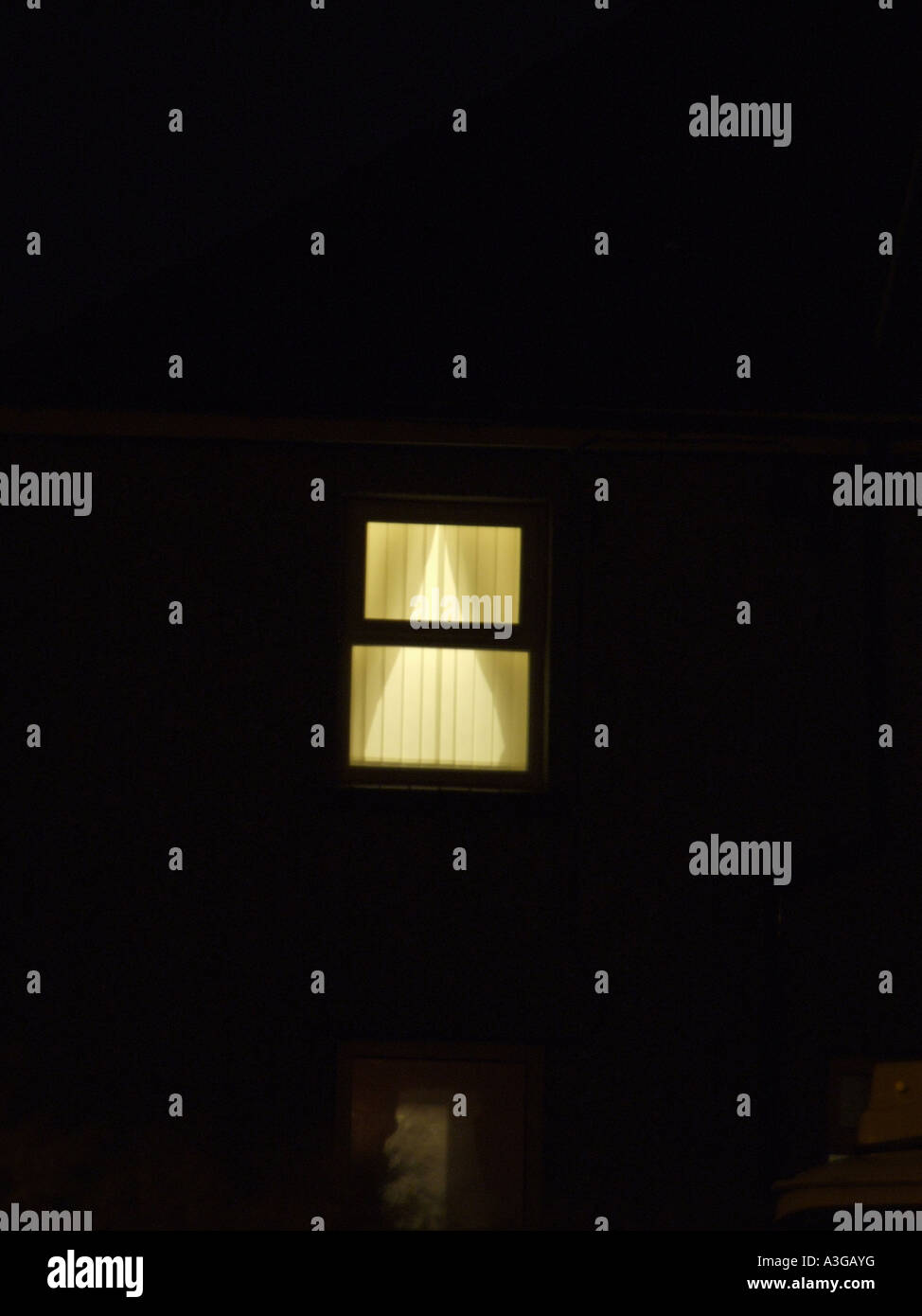 lonely window at night Stock Photo - Alamy