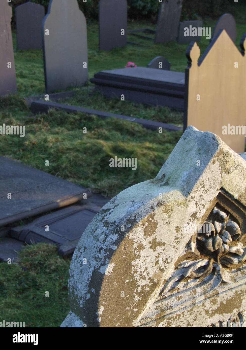 saint tysilio church island graveyard at menai bridge, anglesey, north ...