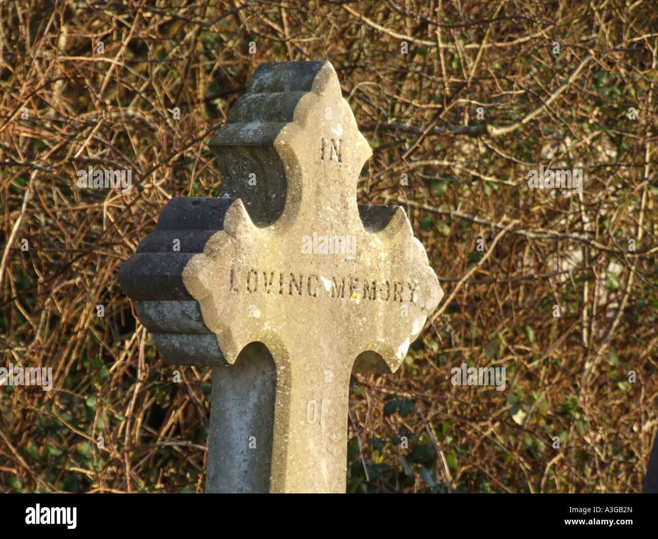 gravestone in cemetery Stock Photo - Alamy