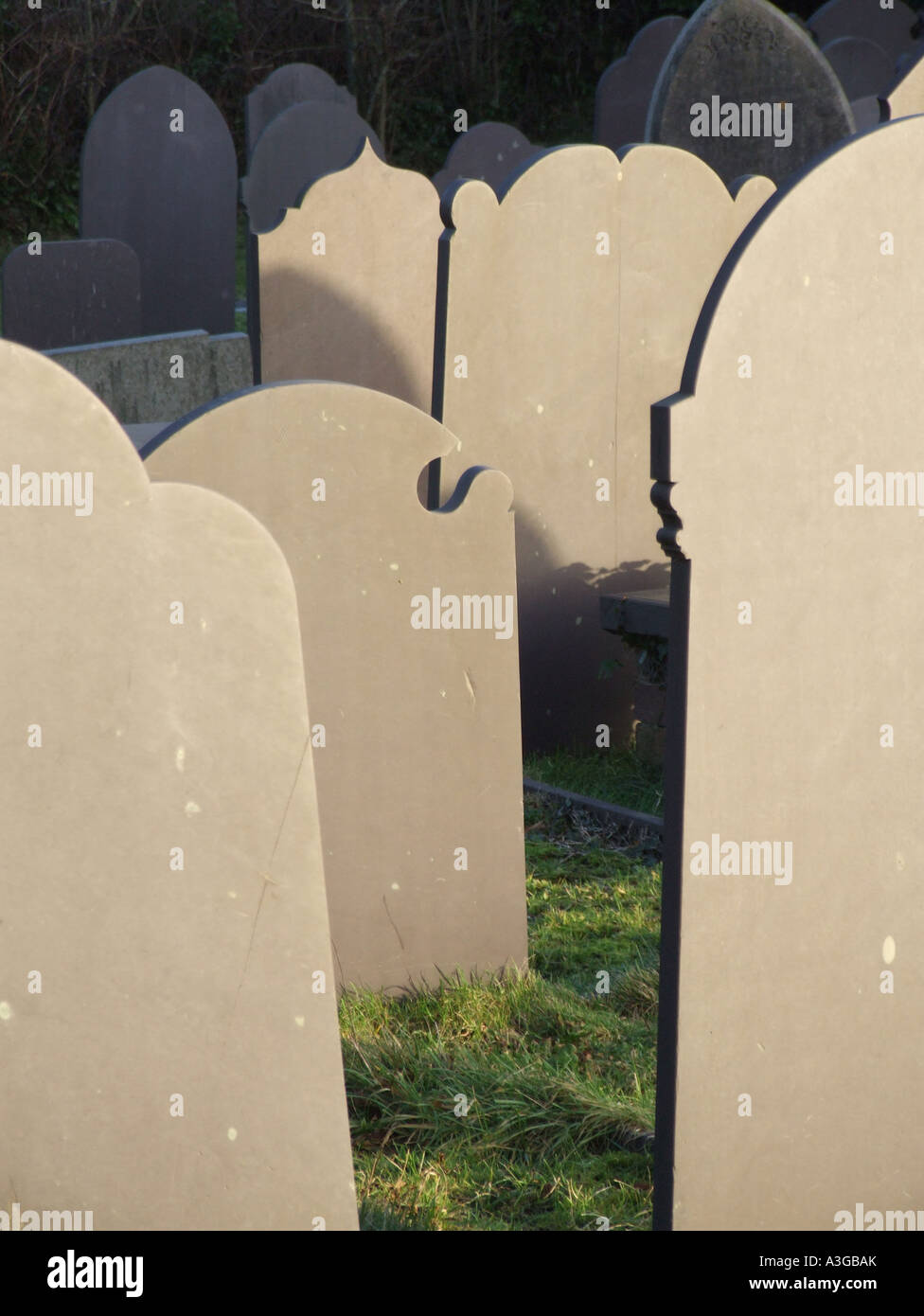 gravestones in cemetery Stock Photo - Alamy