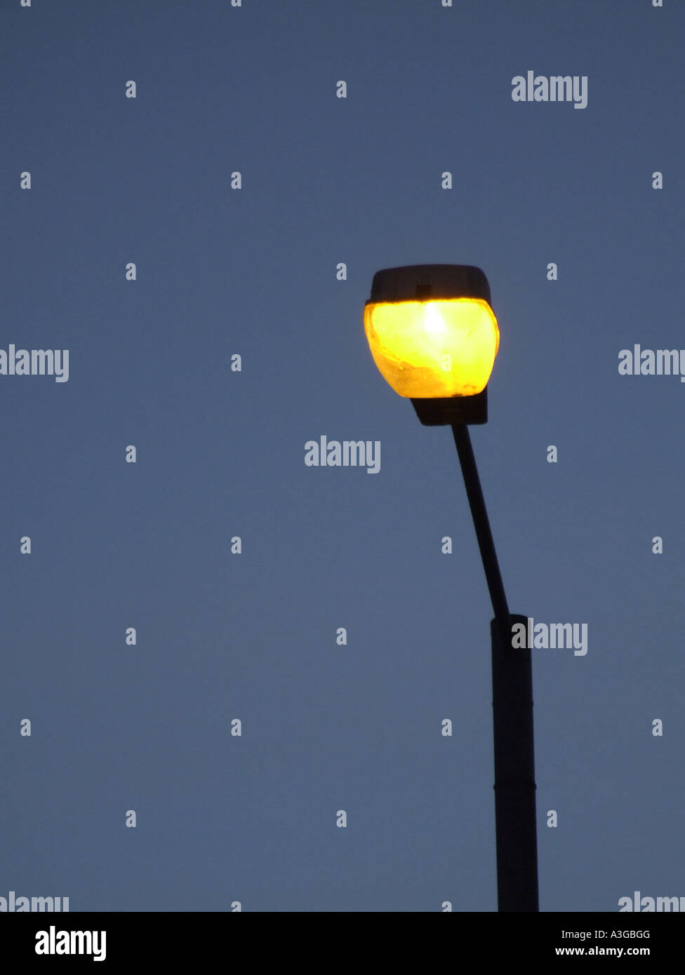 one street lamp at night Stock Photo - Alamy