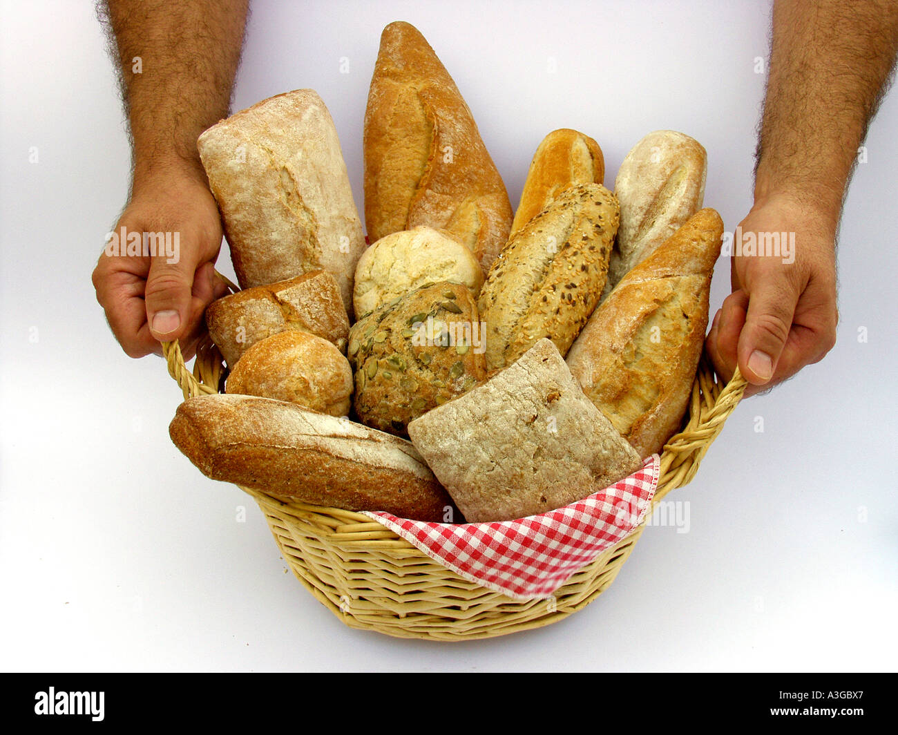 Baker bread show white hi-res stock photography and images - Alamy