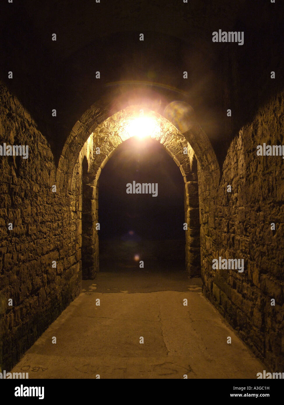 empty dark passage at night Stock Photo - Alamy