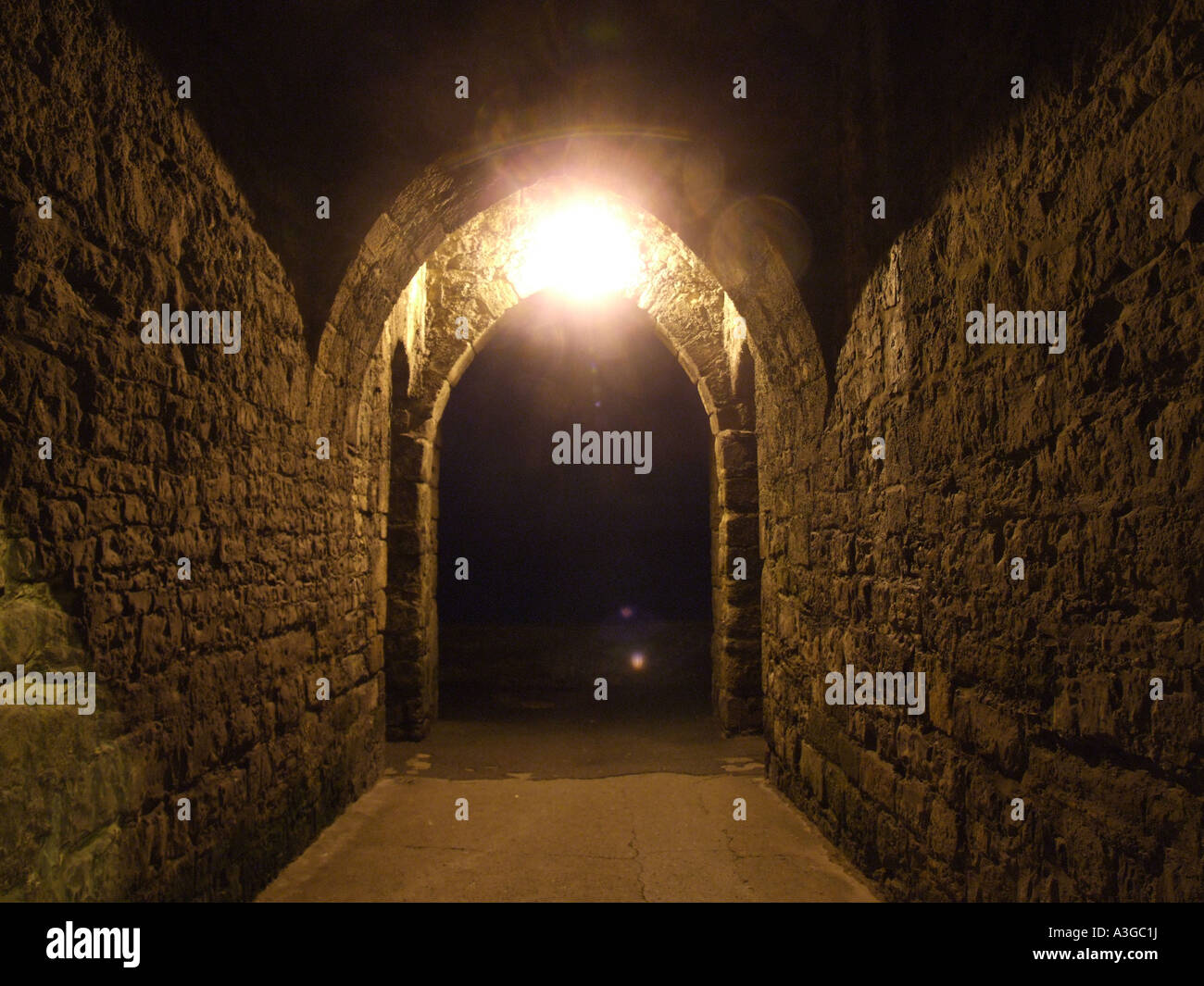 empty dark passage at night Stock Photo - Alamy