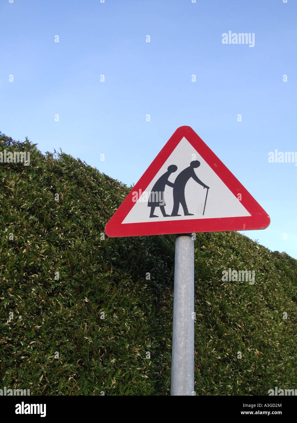 Elderly road sign slow hi-res stock photography and images - Alamy