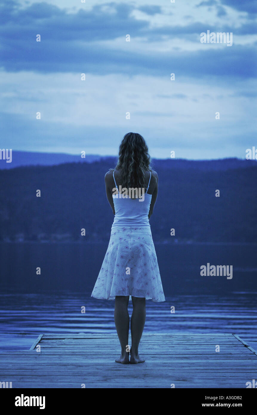 Person stands edge serene hi-res stock photography and images - Alamy