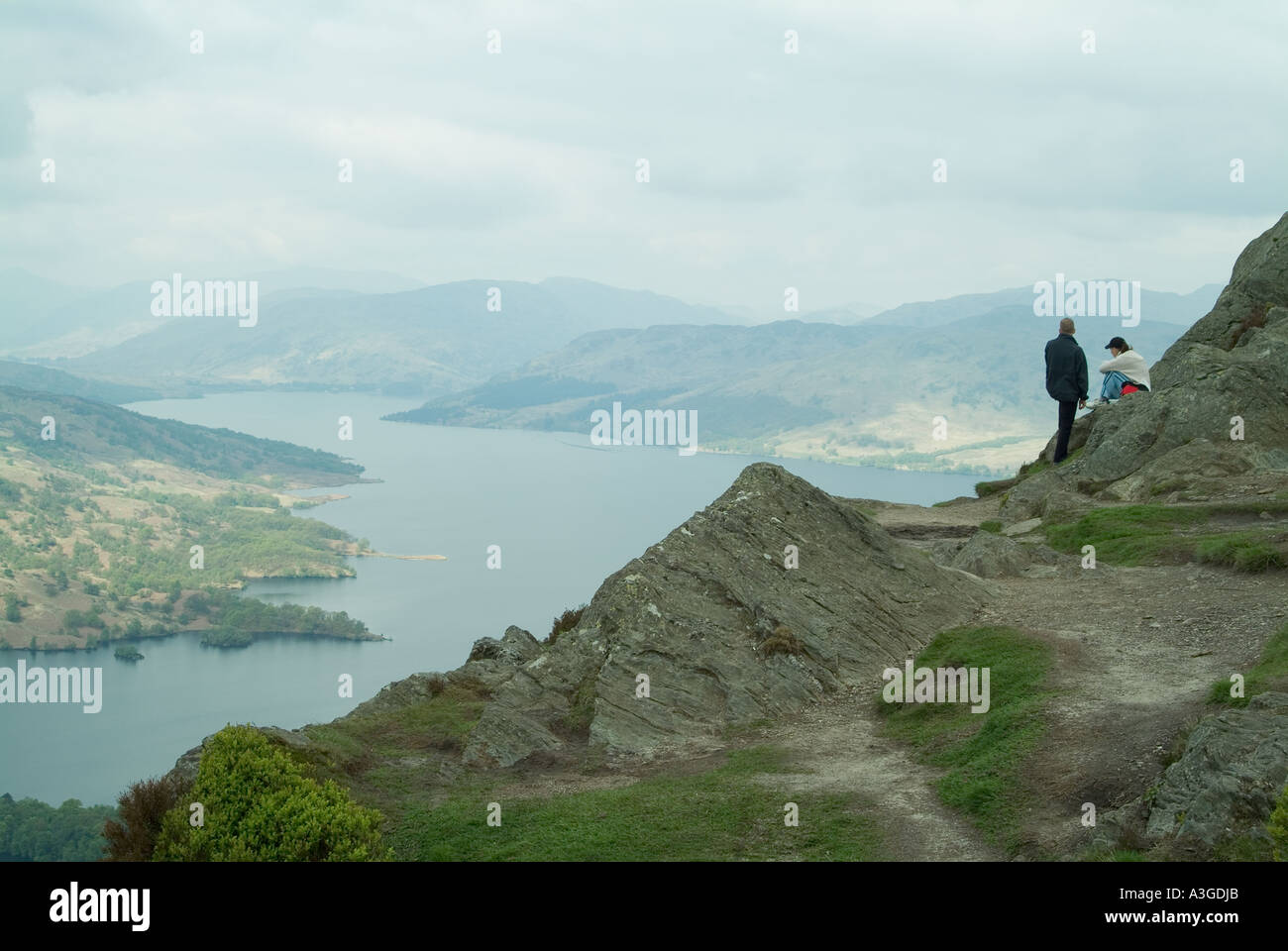 Loch Katrine from Ben Ann Stock Photo - Alamy