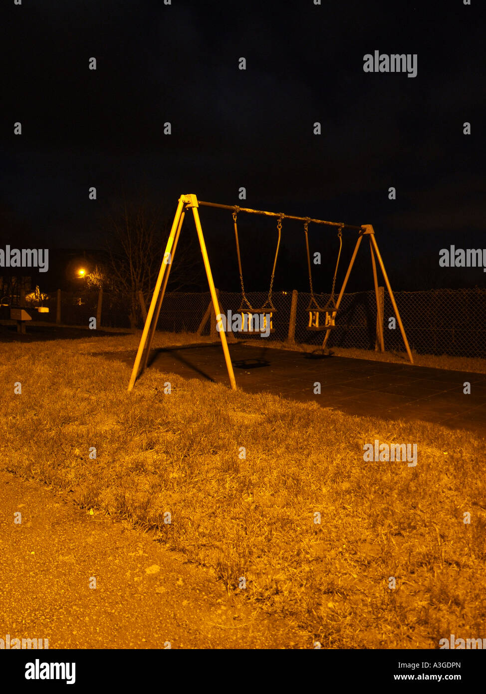 play ground at night Stock Photo - Alamy