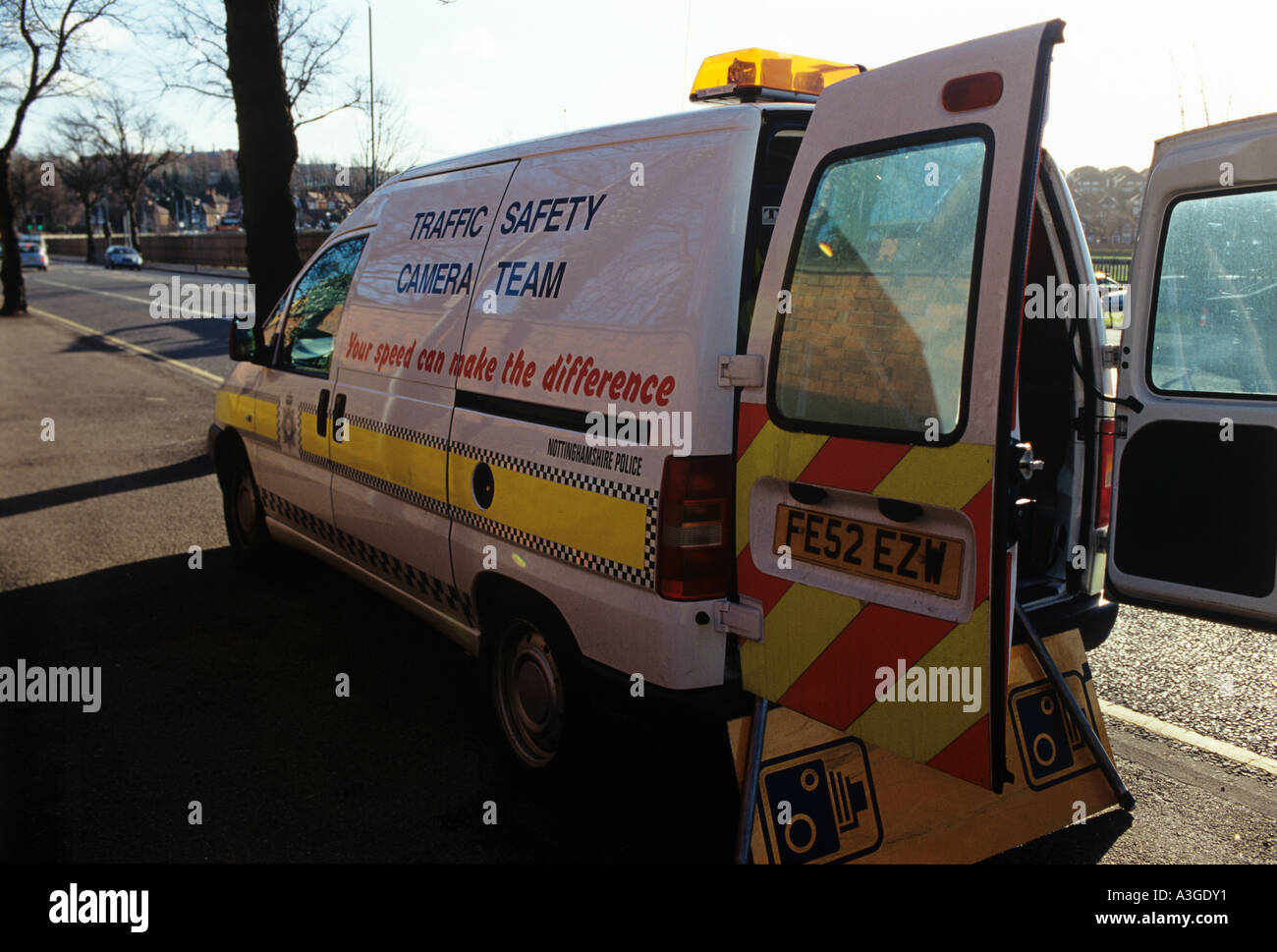Traffic Safety Camera Team Van Police Stock Photo - Alamy