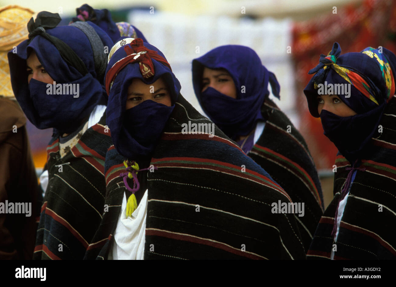 Berber women of the Ait Haddidou tribe at the Imilchil Brides Fair the ...