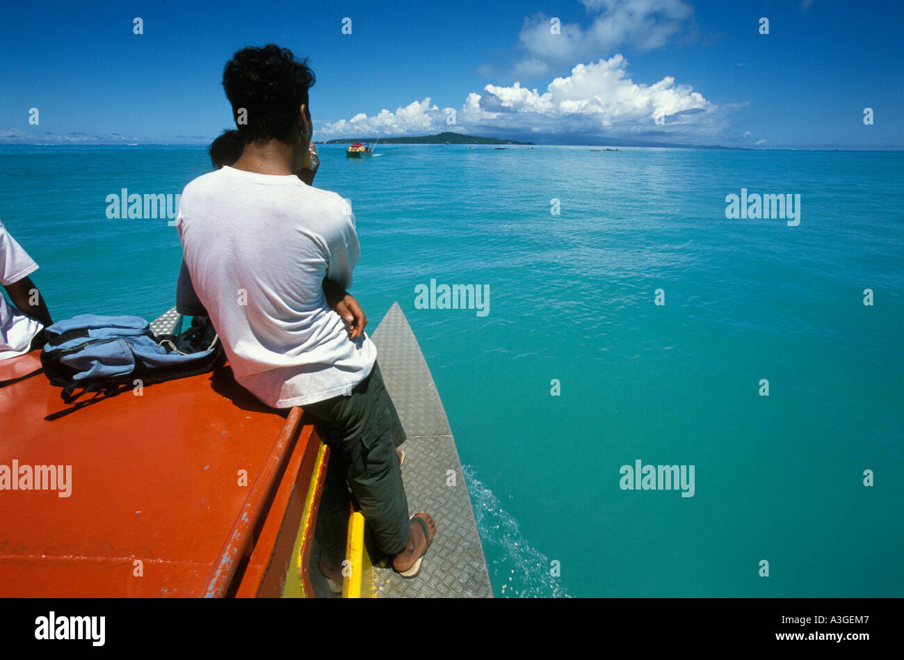 Polynesian man boat hi-res stock photography and images - Alamy