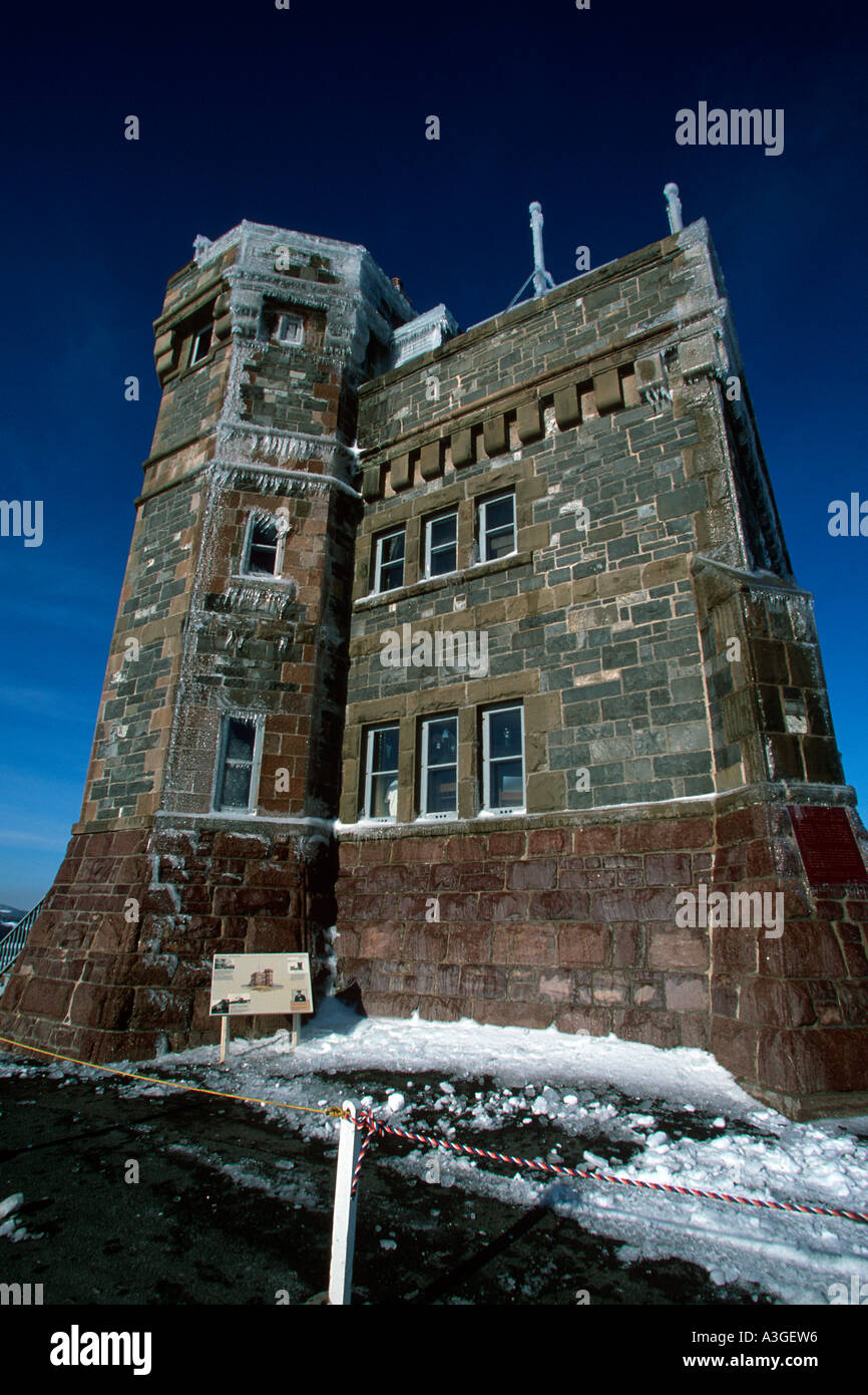 Cabot Tower on Signal Hill overlooking Amherst Lighthouse and St John s ...