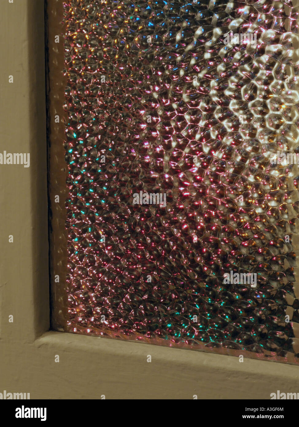 christmas tree lights through glass window Stock Photo - Alamy