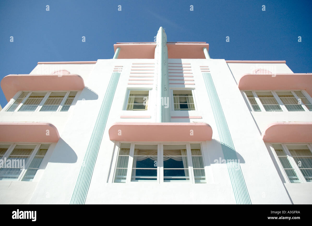 Art deco architecture in Miami Beach Florida USA Stock Photo - Alamy