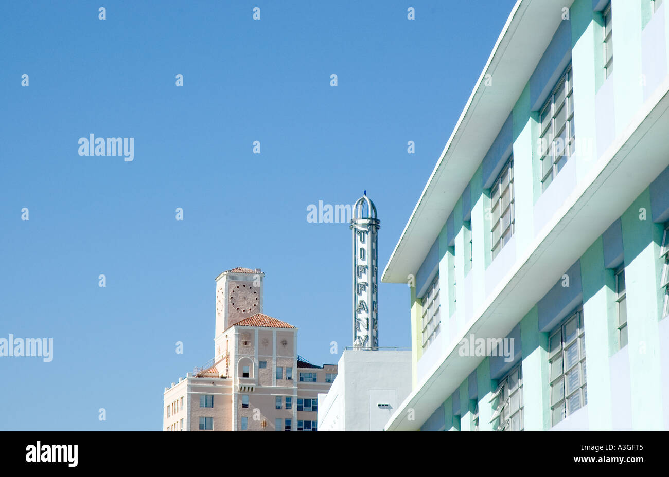 Art deco architecture in Miami Beach Florida USA Stock Photo - Alamy