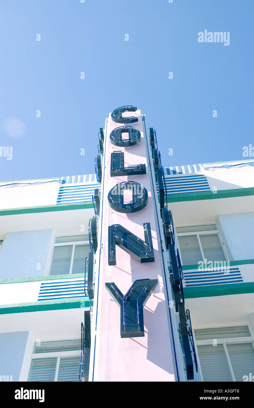 Art deco architecture in Miami Beach Florida USA Stock Photo - Alamy