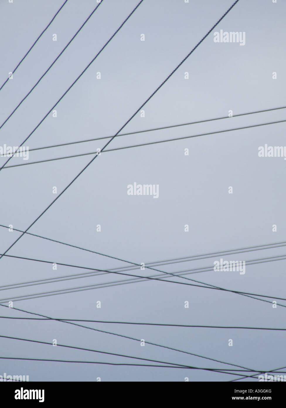 electricity power and phone lines Stock Photo - Alamy