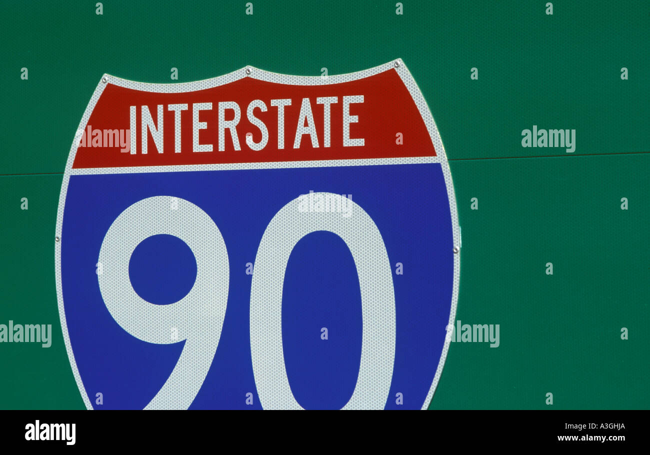Interstate 90 sign in Boston, Massachusetts Stock Photo - Alamy