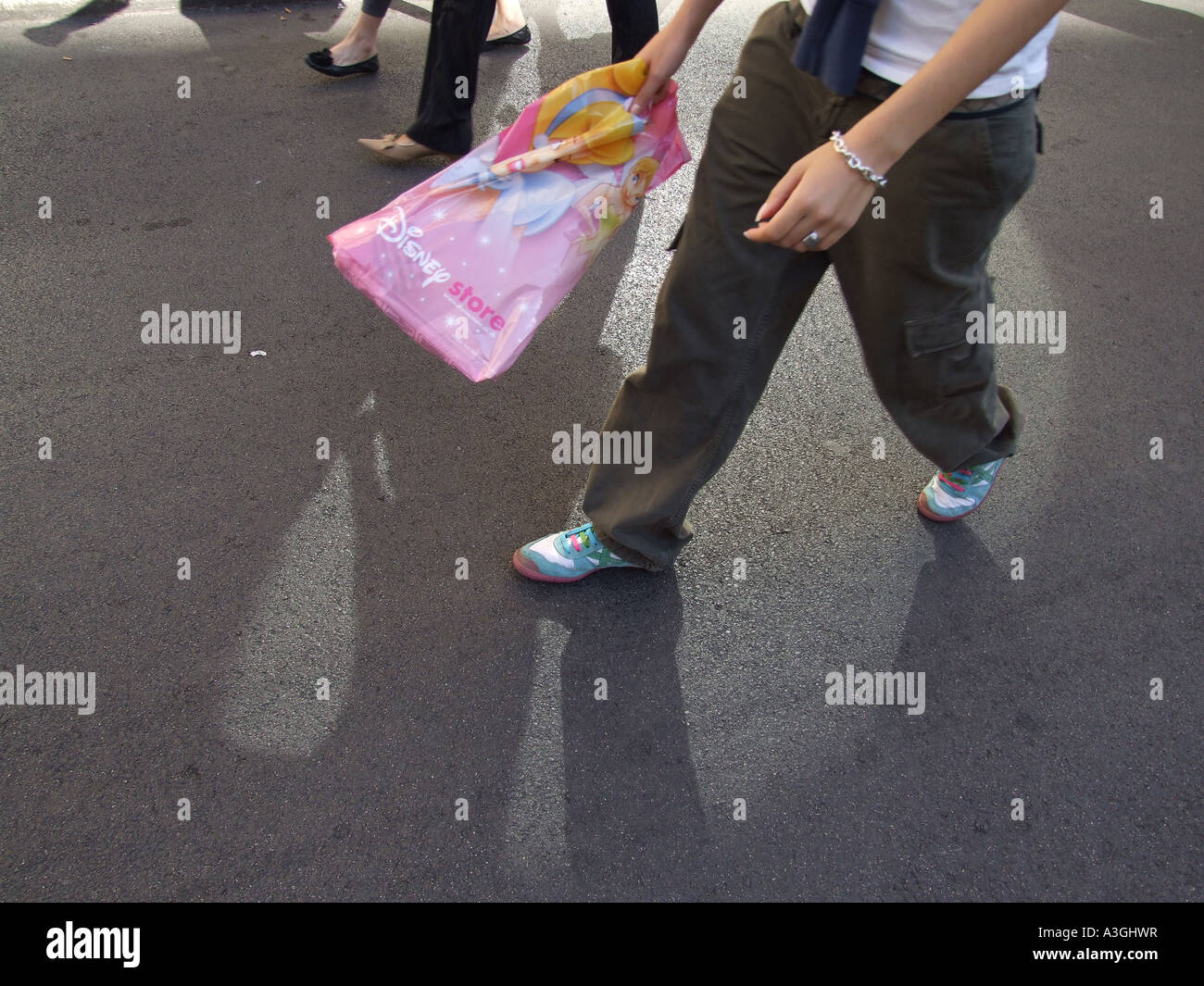 shoppers in town Stock Photo - Alamy