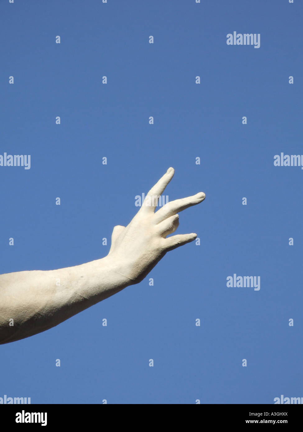one statue arm reaching out in rome Stock Photo - Alamy