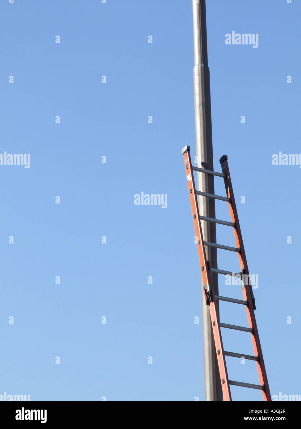 one ladder and blue sky Stock Photo - Alamy