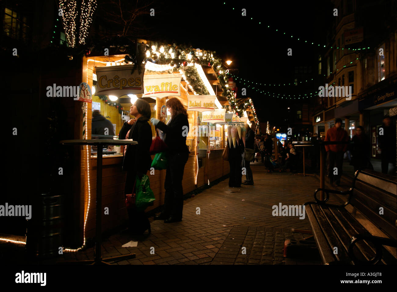 The German Christmas Market in Old Market Square and King Street City ...