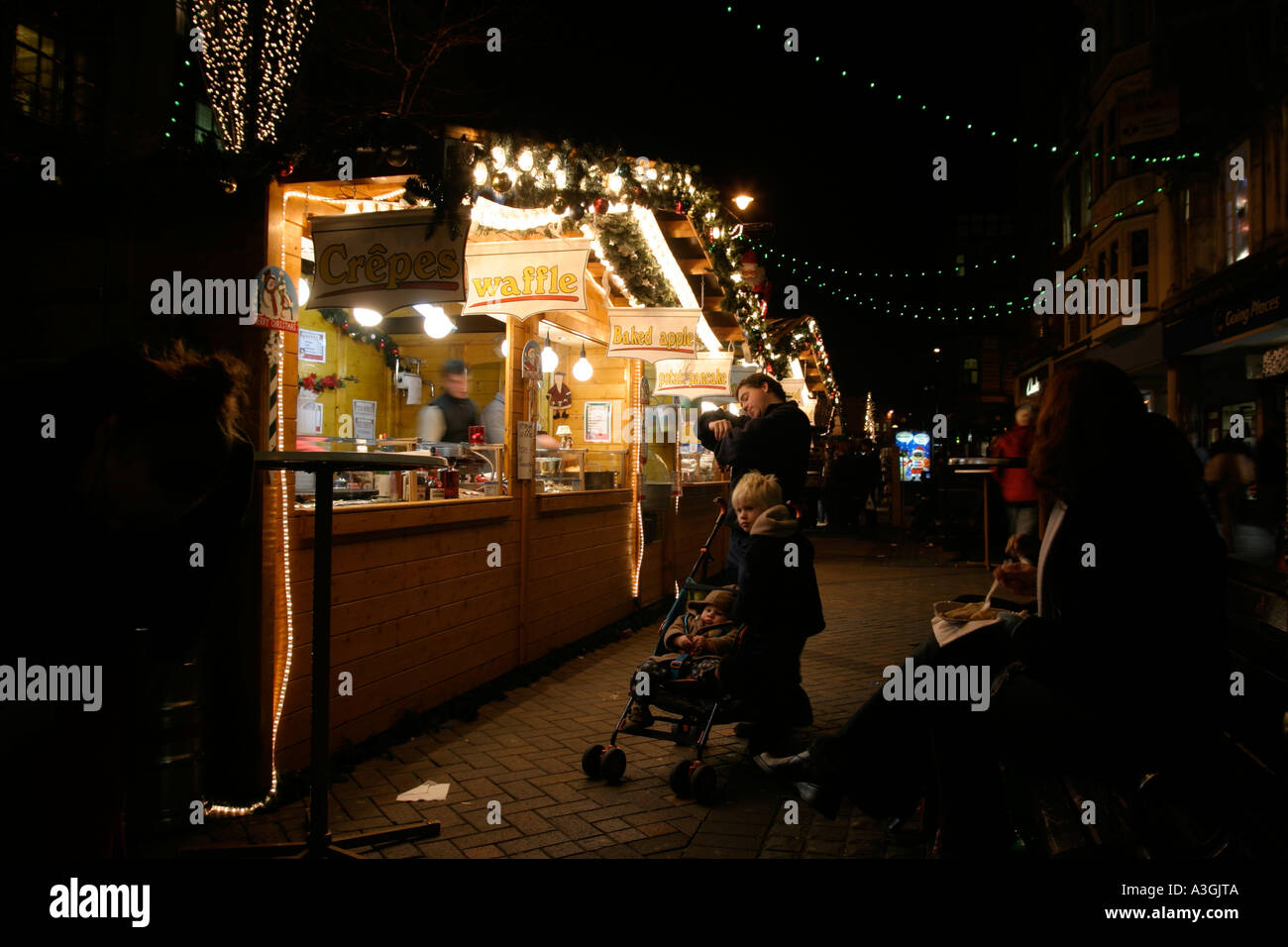 The German Christmas Market in Old Market Square and King Street City ...