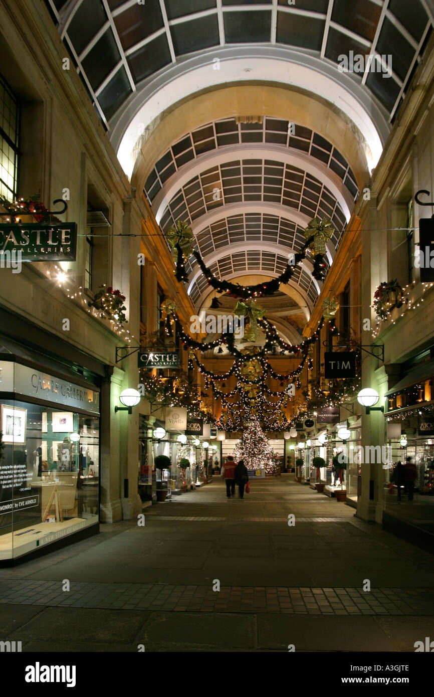 Christmas decorations in the Exchange arcade City Of Nottingham over ...