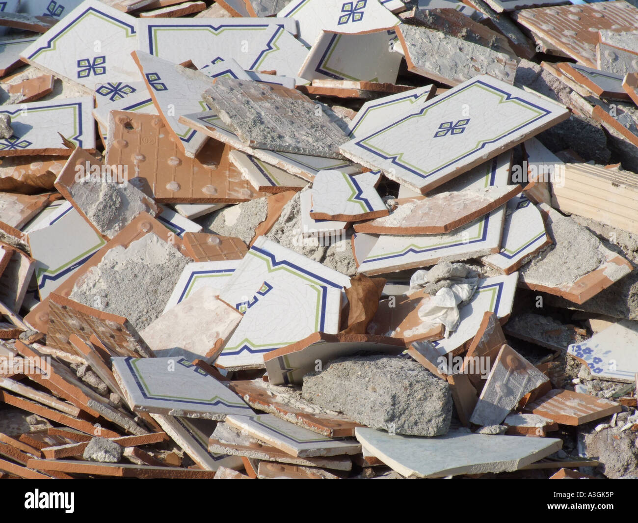pile of kitchen tiles in dump Stock Photo - Alamy
