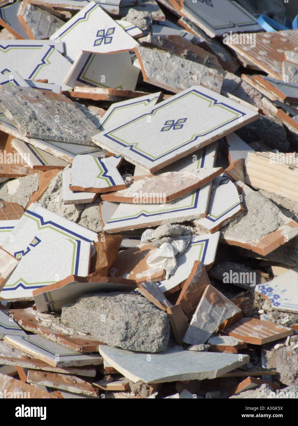 pile of kitchen tiles in dump Stock Photo - Alamy