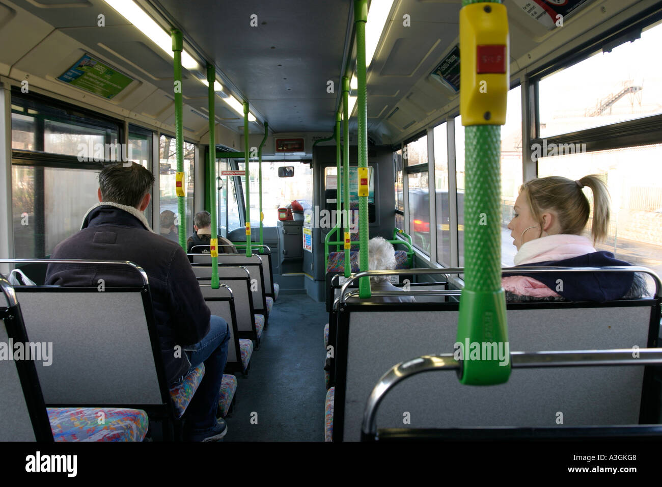 Inside single decker bus hi-res stock photography and images - Alamy