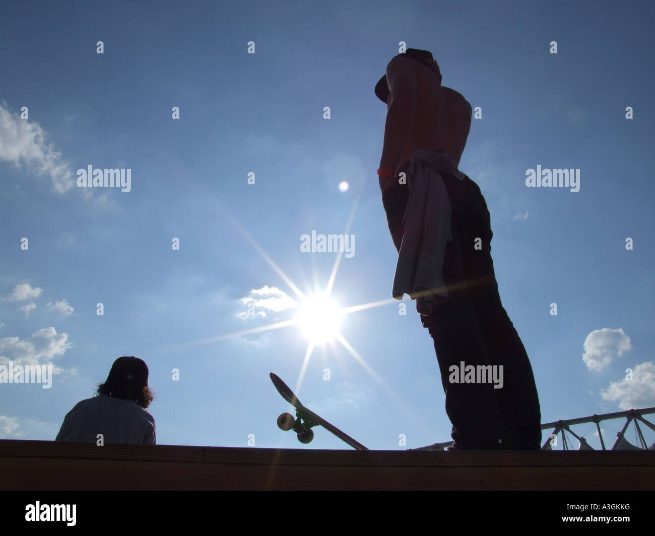 skateboarders on ramp Stock Photo - Alamy