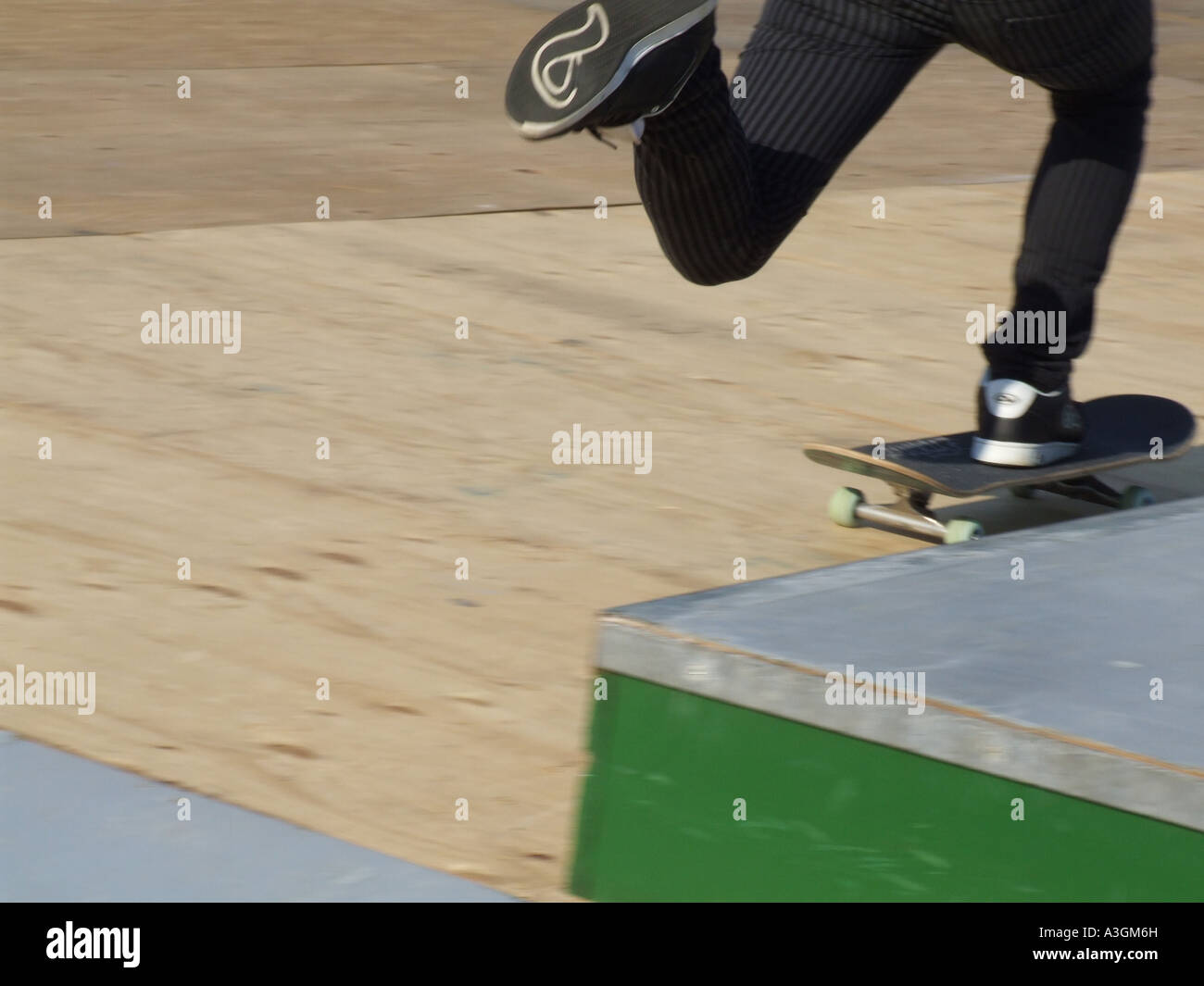 skateboarder doing tricks on course at competition in rome Stock Photo ...
