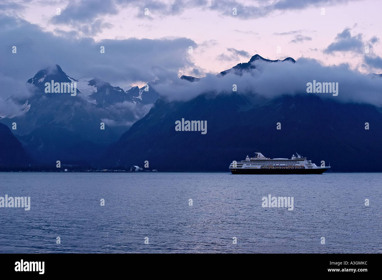 A ship sailing at night Stock Photo - Alamy