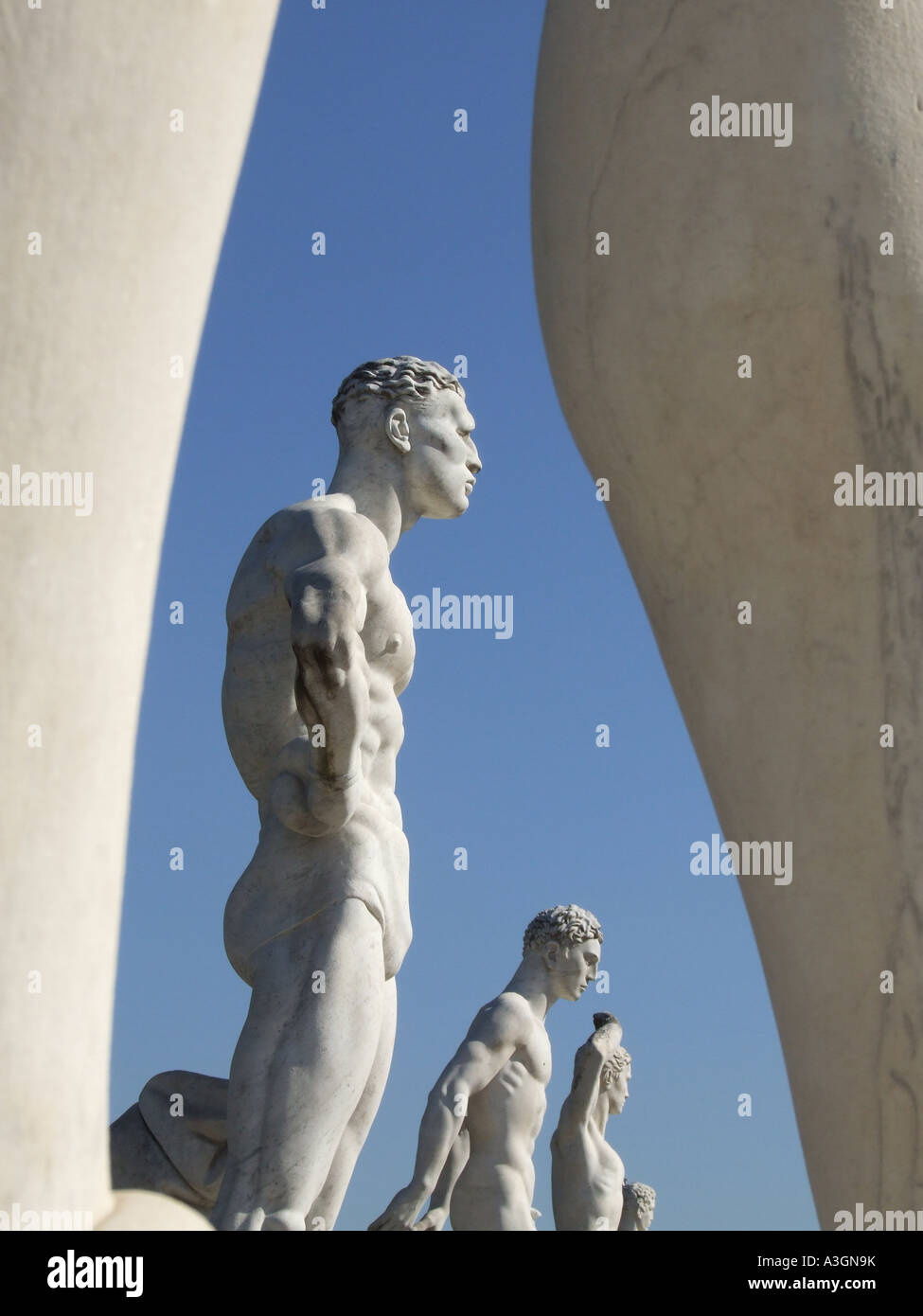 detail of male boxer s statue at stadio dei marmi rome italy Stock ...