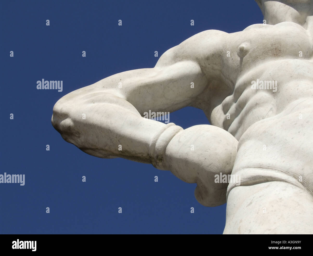 detail of male boxer s statue at stadio dei marmi rome italy Stock ...
