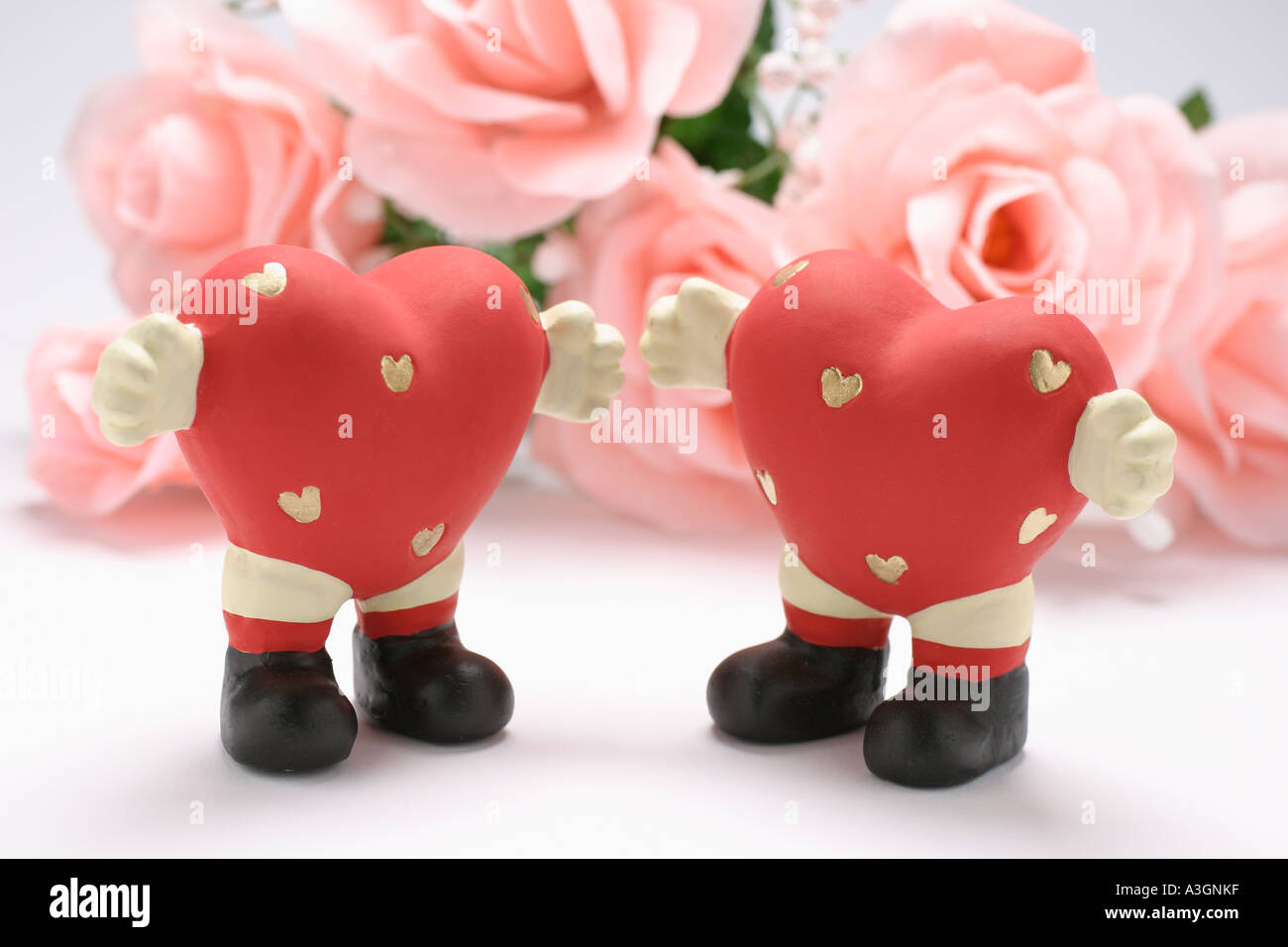 Heart Figures and Roses Stock Photo - Alamy