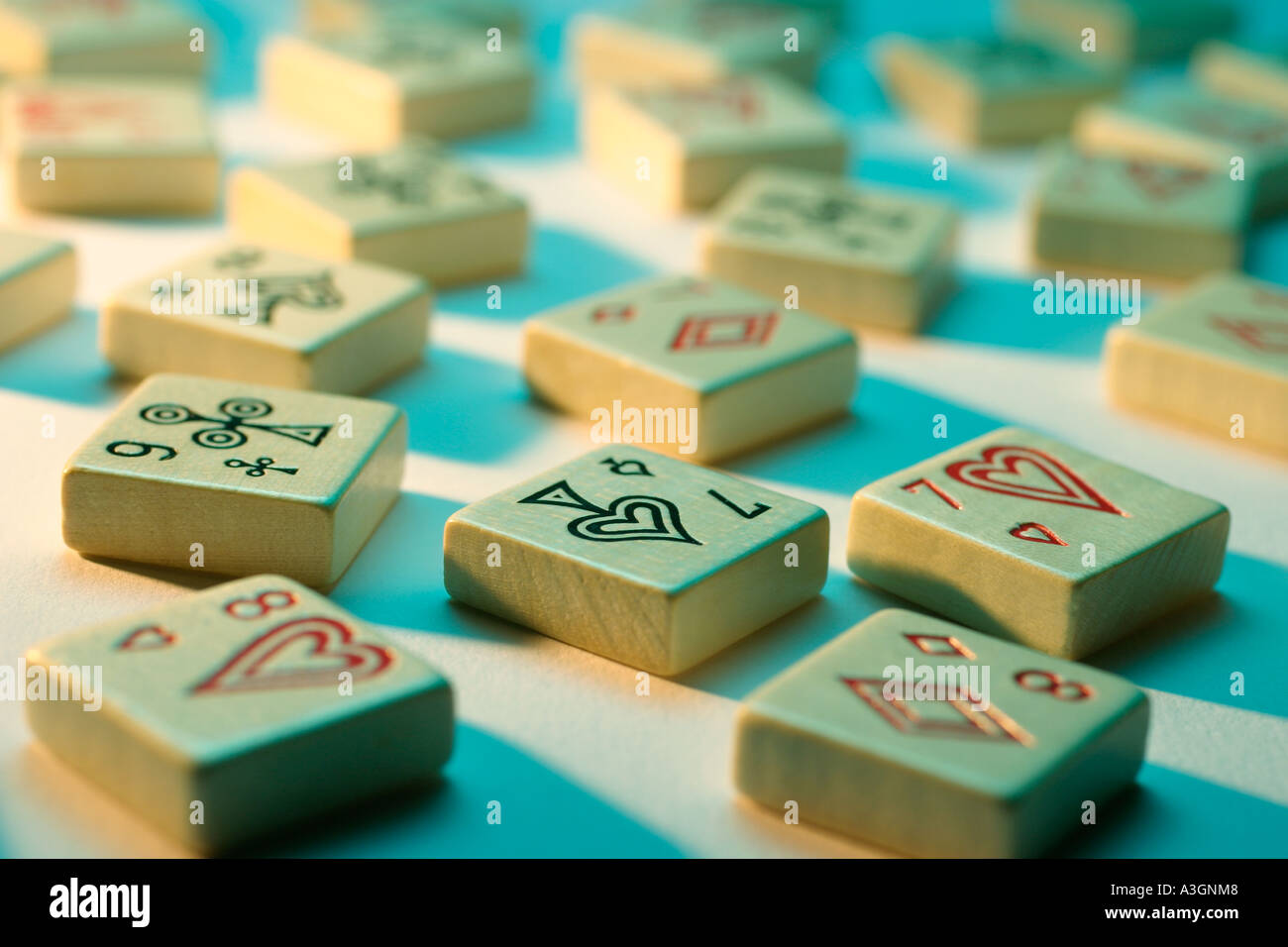 Wooden Playing Card Blocks Stock Photo - Alamy