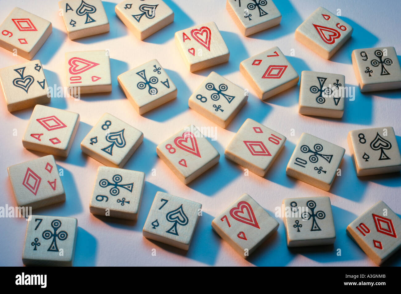 Wooden Playing Card Blocks Stock Photo - Alamy
