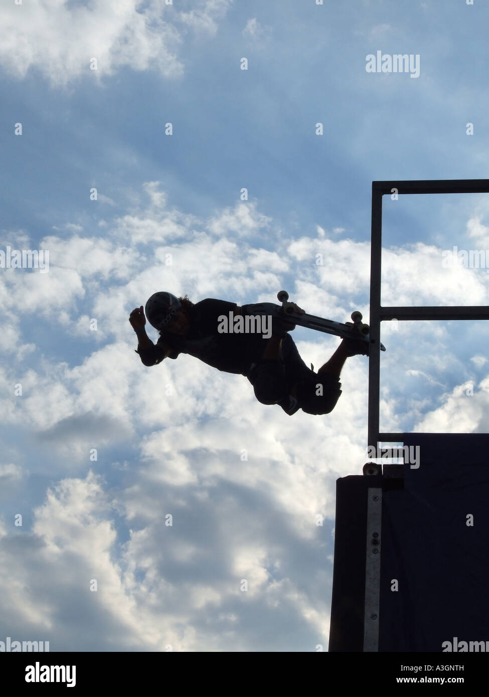 skateboarder on ramp Stock Photo - Alamy