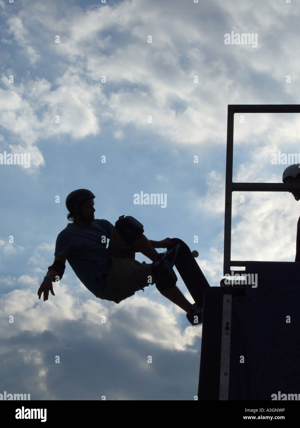 skateboarder on ramp Stock Photo - Alamy