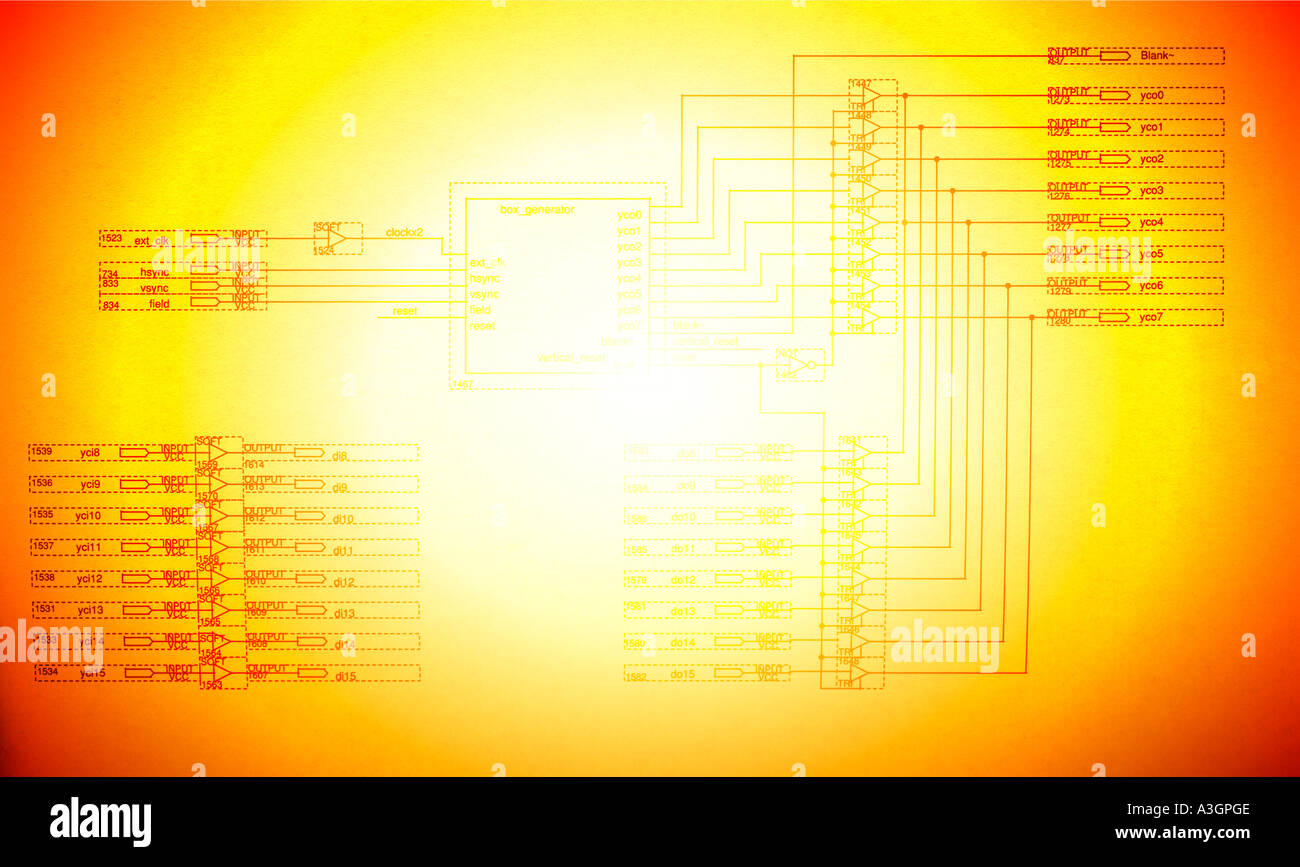 mathematical display composited on large glowing sunset on large chart Stock Photo - Alamy