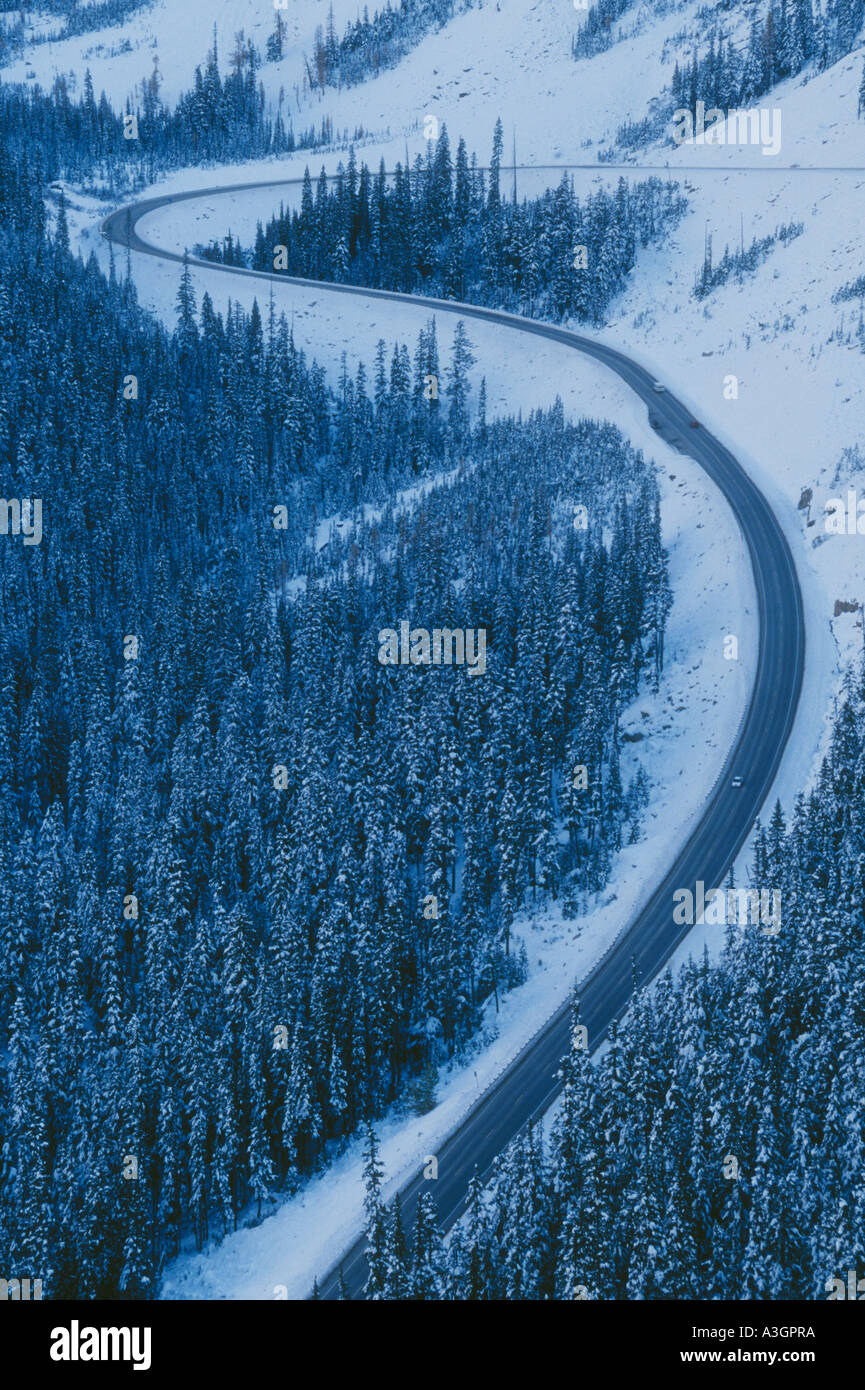 North Cascades Highway in winter Washington USA Stock Photo - Alamy