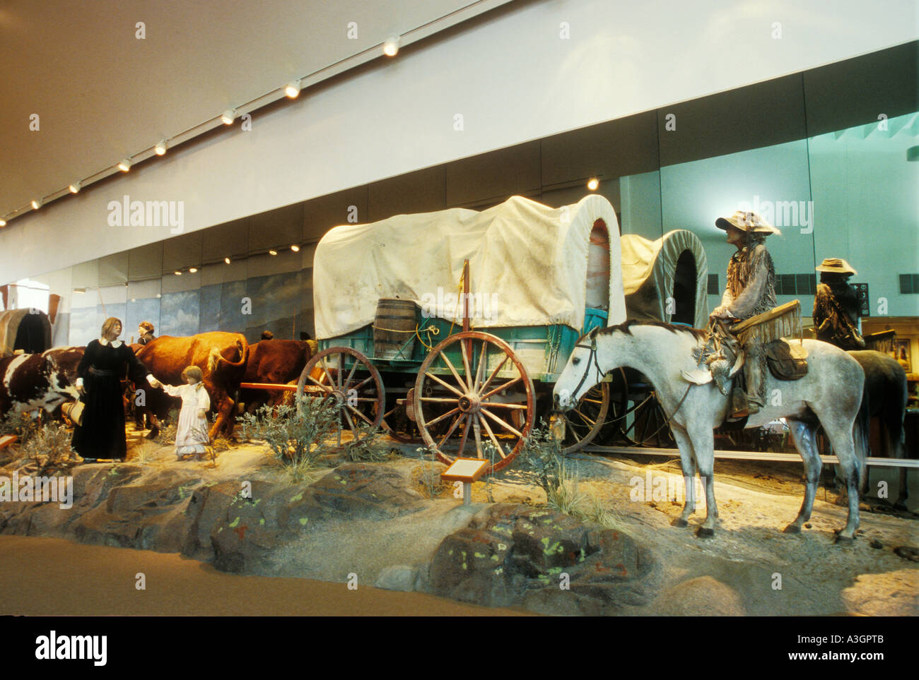 Oregon Trail Interpretive Center main exhibit hall Stock Photo - Alamy
