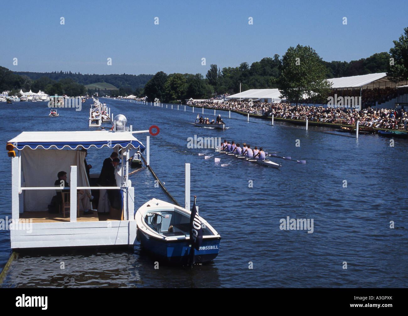 Finishing line Henley Royal Regatta, Henley, England Stock Photo - Alamy